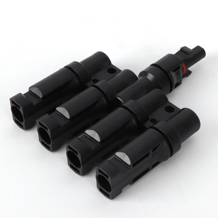 Jual MC4 DC Connector T4 IP67 Konektor 4 in 1 Cabang 4 Soket Solar ...