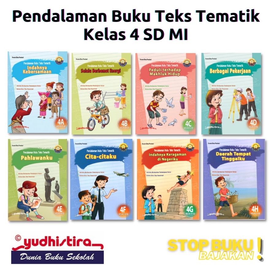 Jual Buku Yudhistira Pendalaman Teks Tematik 4A 4B 4C 4D 4E 4F 4G 4H 4I ...