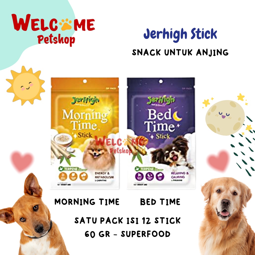 Jual Jerhigh Stick Morning Bed Time Snack Anjing Cemilan 60g Dog Treats ...
