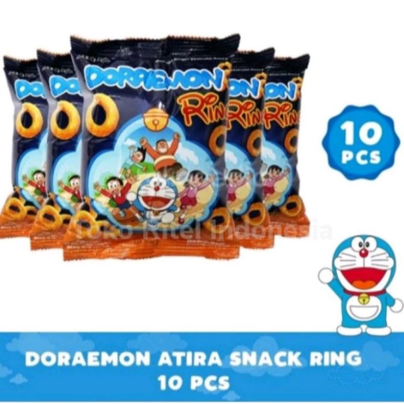 Jual Chiki Doraemon Ring Berhadiah (1pak isi 10 pcs)/Snack Doraemon ...