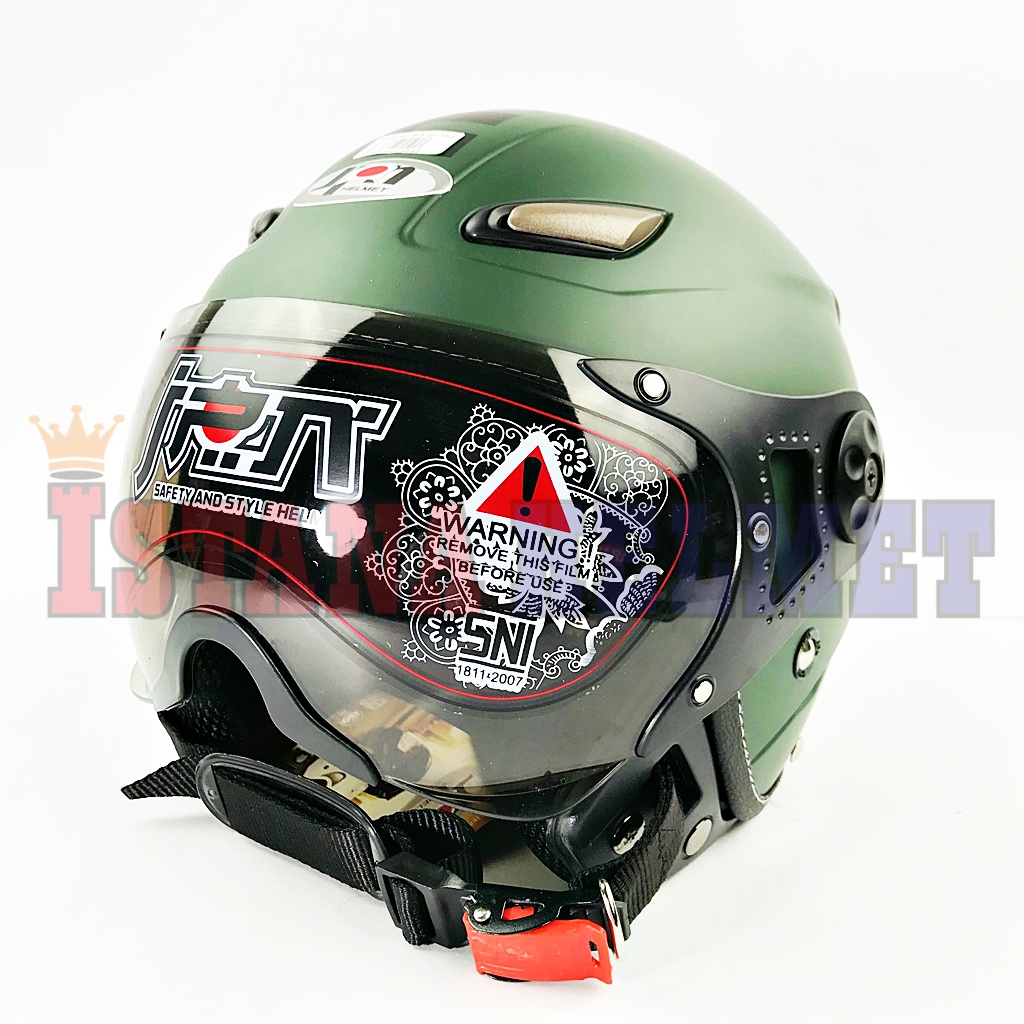 Jual HELM PILOT JPN KAWAI MOMO NEW GREEN DOF | Shopee Indonesia