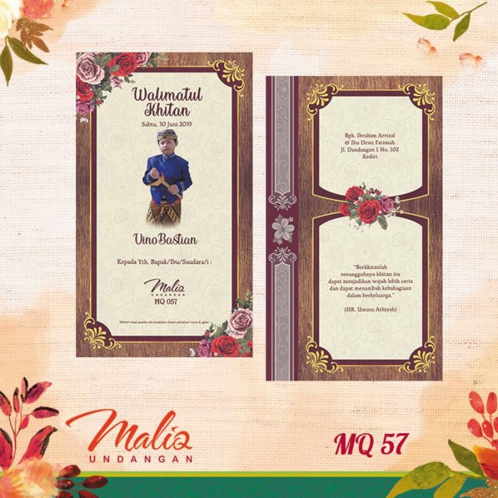 Jual Blangko Undangan Kosong SUNAT / KHITANAN ANAK / SUNATAN / KHITAN ...