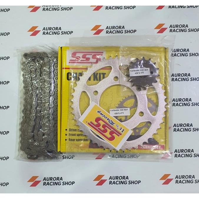 Gear Set SSS R15 Old/R15 V2 Chain TDR 428d Gold Shopee Philippines ...