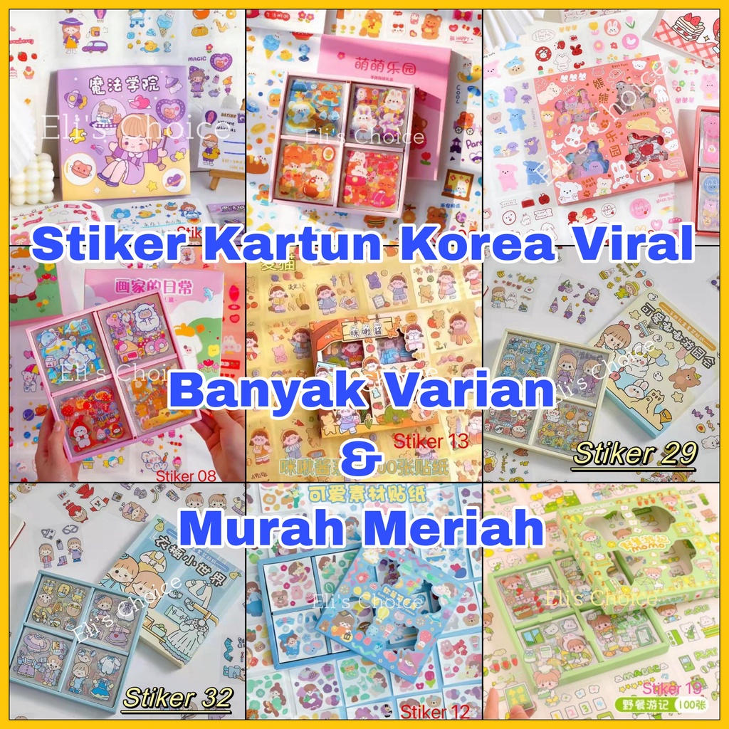 Jual [100] Stiker Kartun / Sticker Motif Kartun Waterproof Import ...