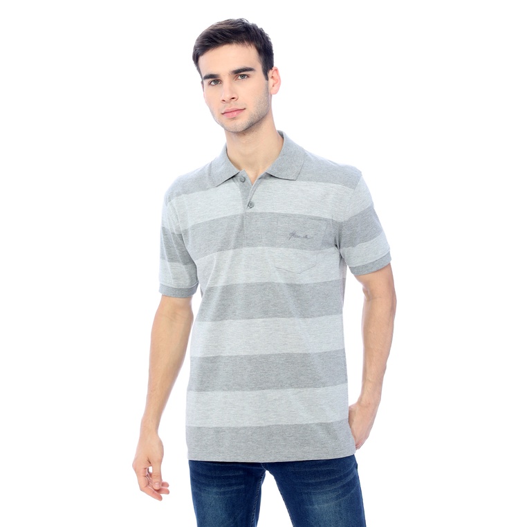 Jual Hassenda Kaos Polo Pria Salur - Edmund Grey | Shopee Indonesia