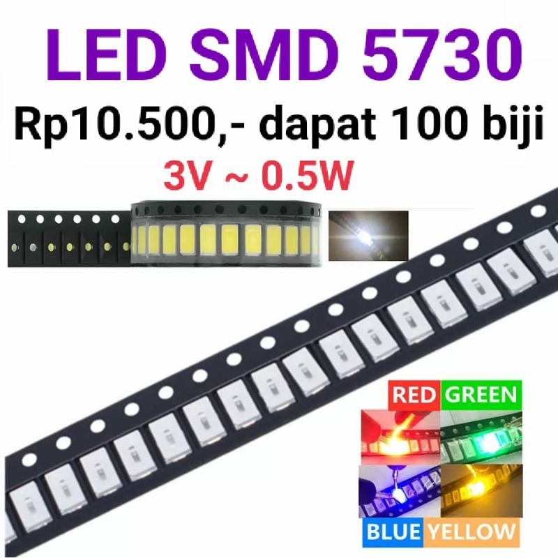 Jual LED SMD 5730 - 3V ~ 0.5W (Harga untuk 100 biji) | Shopee Indonesia