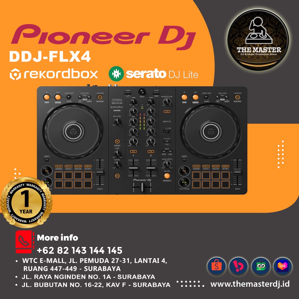 Jual [Ready Stock] Pioneer DJ DDJ-FLX4 | DDJ FLX4 | DDJ FLX 4 DJ Controller | Shopee Indonesia