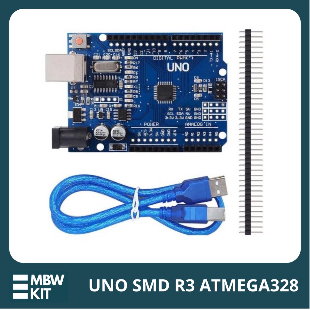 Jual Mikrokontroler Uno SMD R3 Version ATMega328 Plus Kabel USB ...