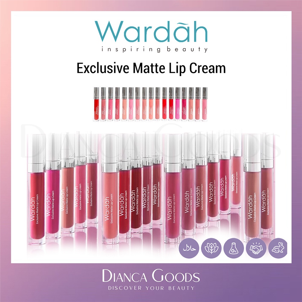Jual WARDAH Exclusive Matte Lip Cream - Warna Intense dan Tahan Lama ...