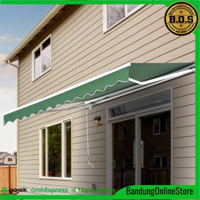 Jual ] Atap Kanopi Retractable 4 Mtr Awning Gulung Lipat Manual Buka ...
