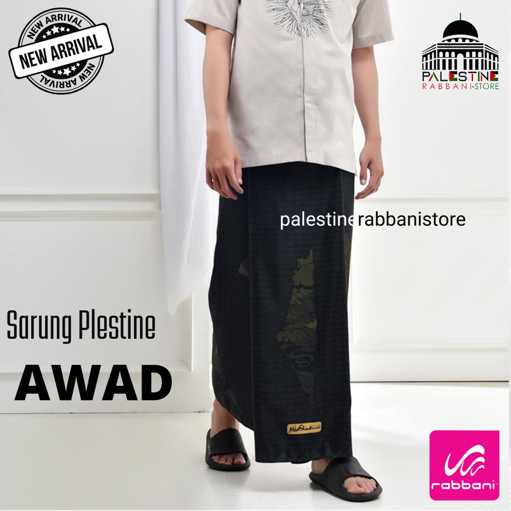 Jual Sarung Palestine Rabbani Hitam Model Awad Terbaru | Shopee Indonesia
