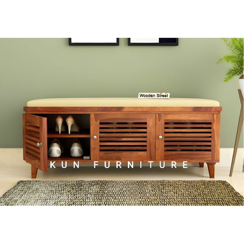 Jual bangku Rak sepatu minimalis kayu jati rak sepatu terbaru jati ...