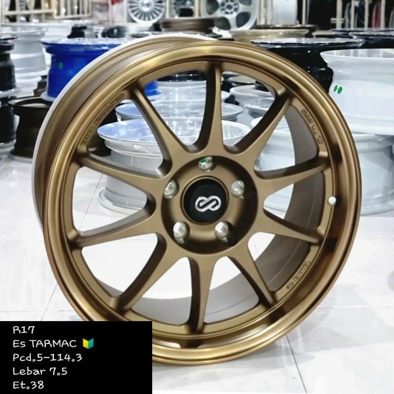 Jual velg racing ring 17 enkei tarmac lebar 7,5 et38 untuk mobil civic innova terios rush ...