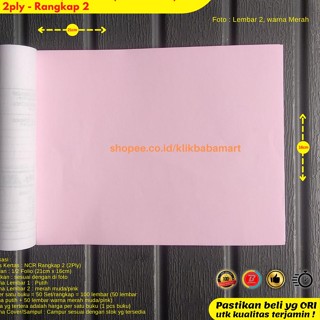 Jual Harga Murah NOTA BON NCR POLOS KOSONG 1/2 FOLIO 2 RANGKAP 2 PLY ...