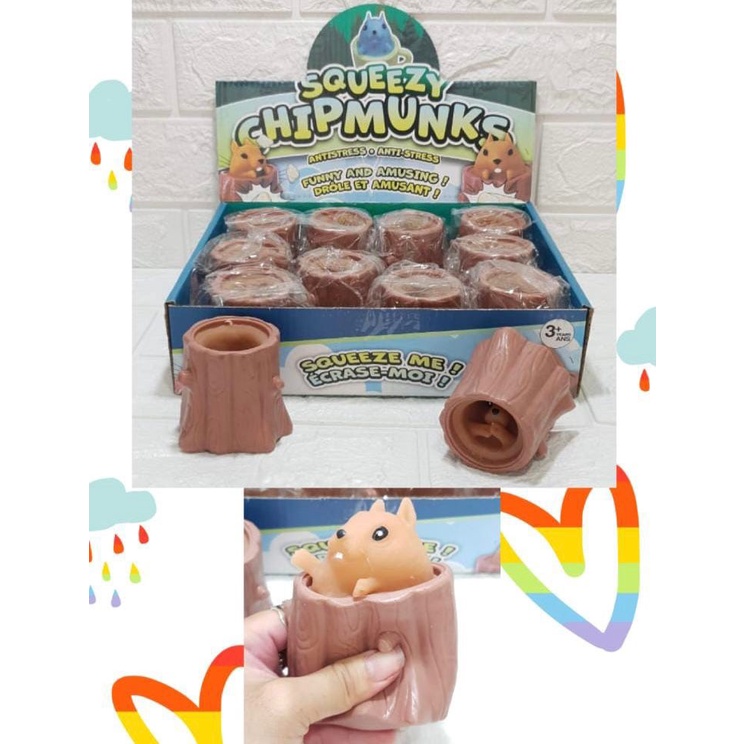 Jual Mainan Anak Squishy Pop Up Animal Binatang Tupai Squishy Pencet ...