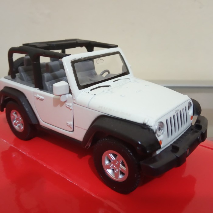 Jual Jeep wrangler Rubicon putih diecast mobil sport welly 1:36 harga murah | Shopee Indonesia