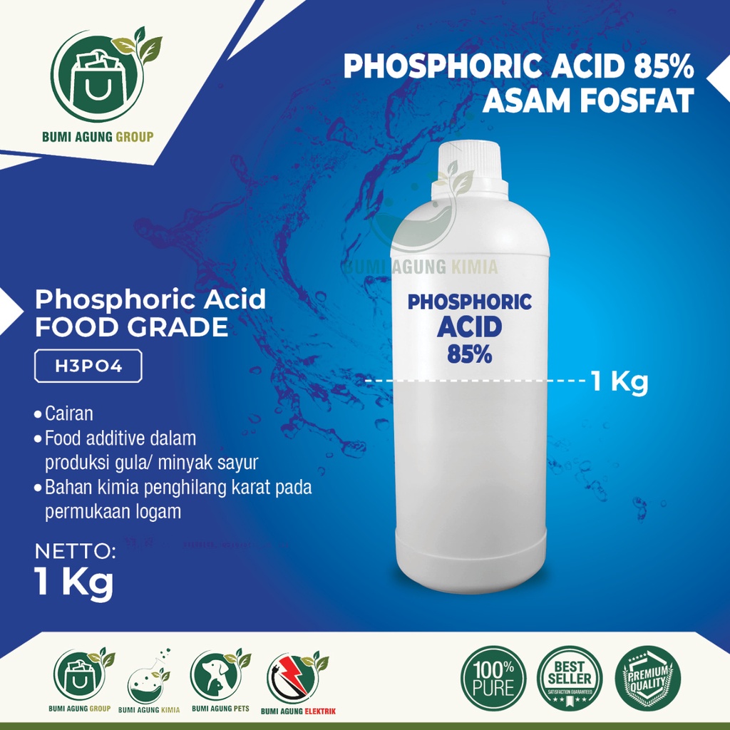 Jual H3PO4 Fosfat / Phosphoric Ex China Food Grade 1 Kg | Shopee Indonesia