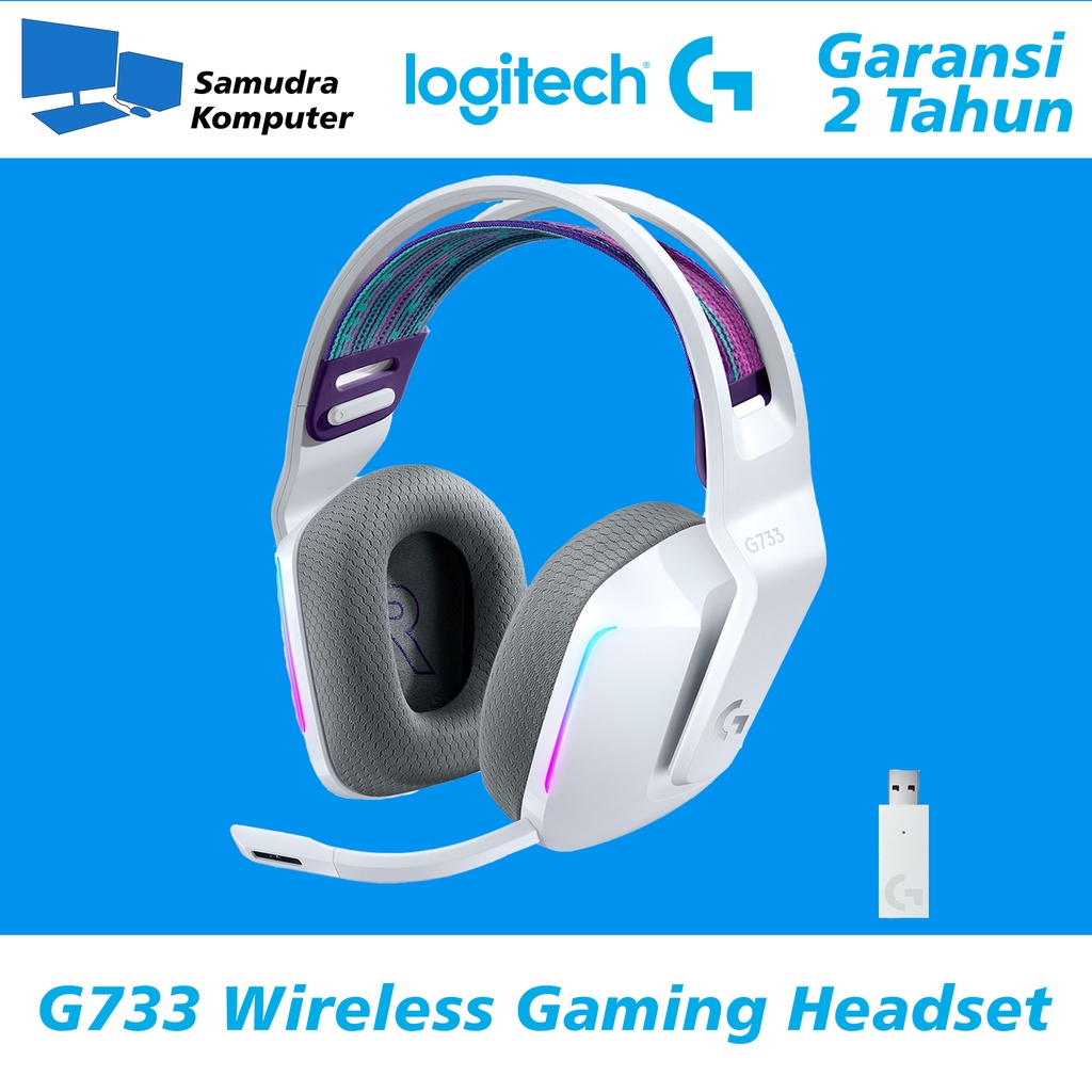 Jual Logitech G733 LIGHTSPEED Wireless RGB Gaming Headset - Putih ...