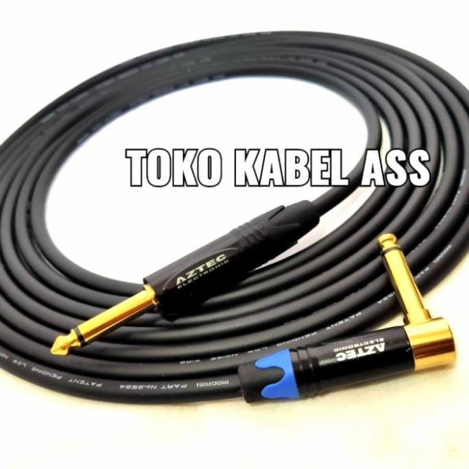 Jual kabel gitar 5 Meter mogami 2524 - konektor Aztec gold original ...