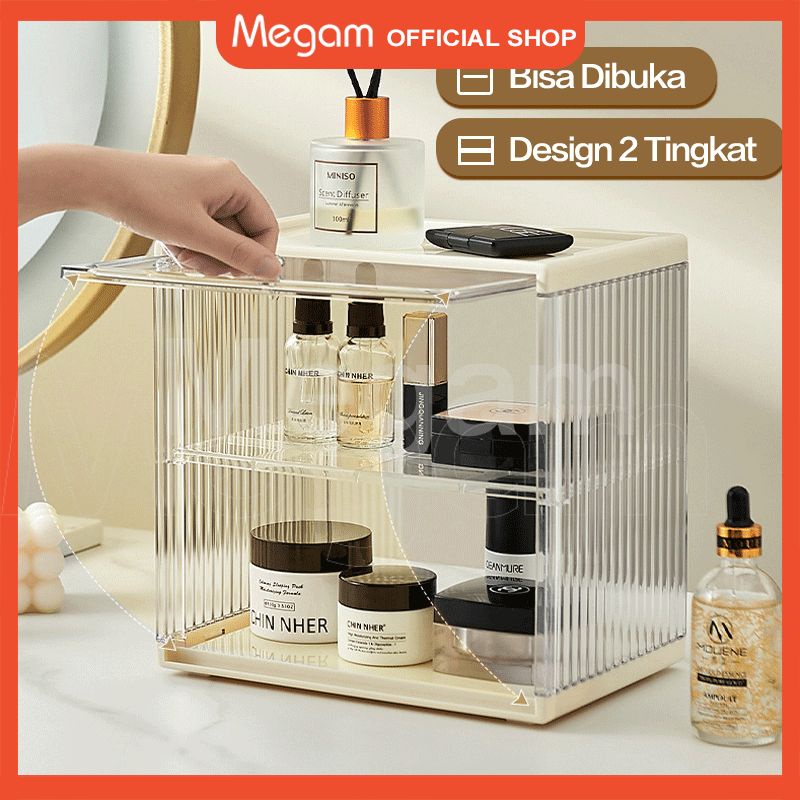 Jual Megam Laci Mini Akrilik Rak Penyimpanan Aksesoris Storage Box Meja ...