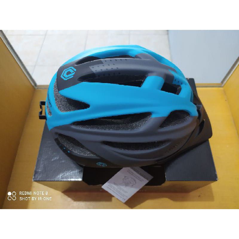 Jual Helm sepeda polygon cliff biru-abu abu size M dan L mtb gravel ...