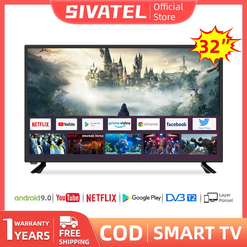 Jual SIVATEL TV LED 32 inch Televisi Smart Android TV HD Ready Televisi ...
