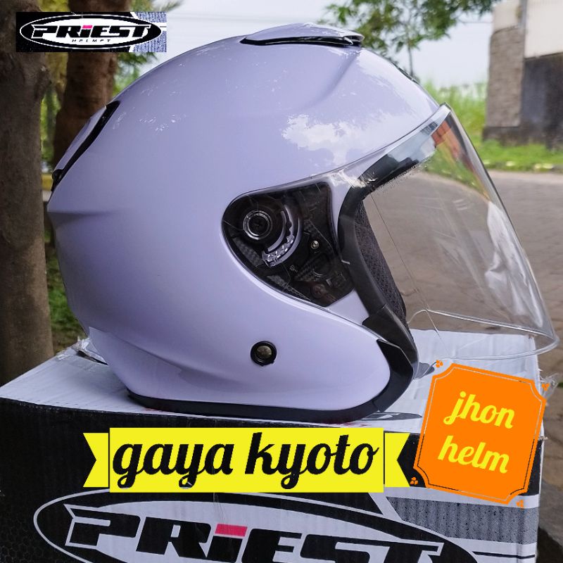 Jual HELM HALF FACE MODEL KYOTO (PRIEST HELMET) | Shopee Indonesia