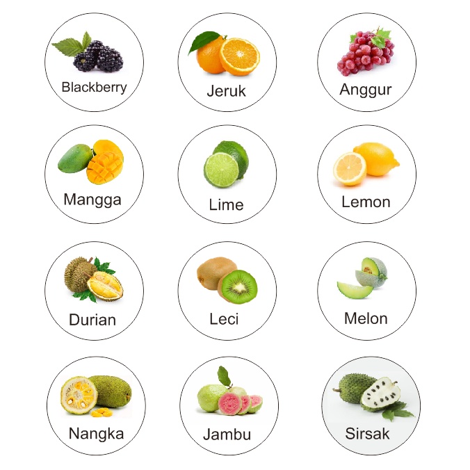 Jual Stiker Label Rasa Buah - Buahan | Shopee Indonesia