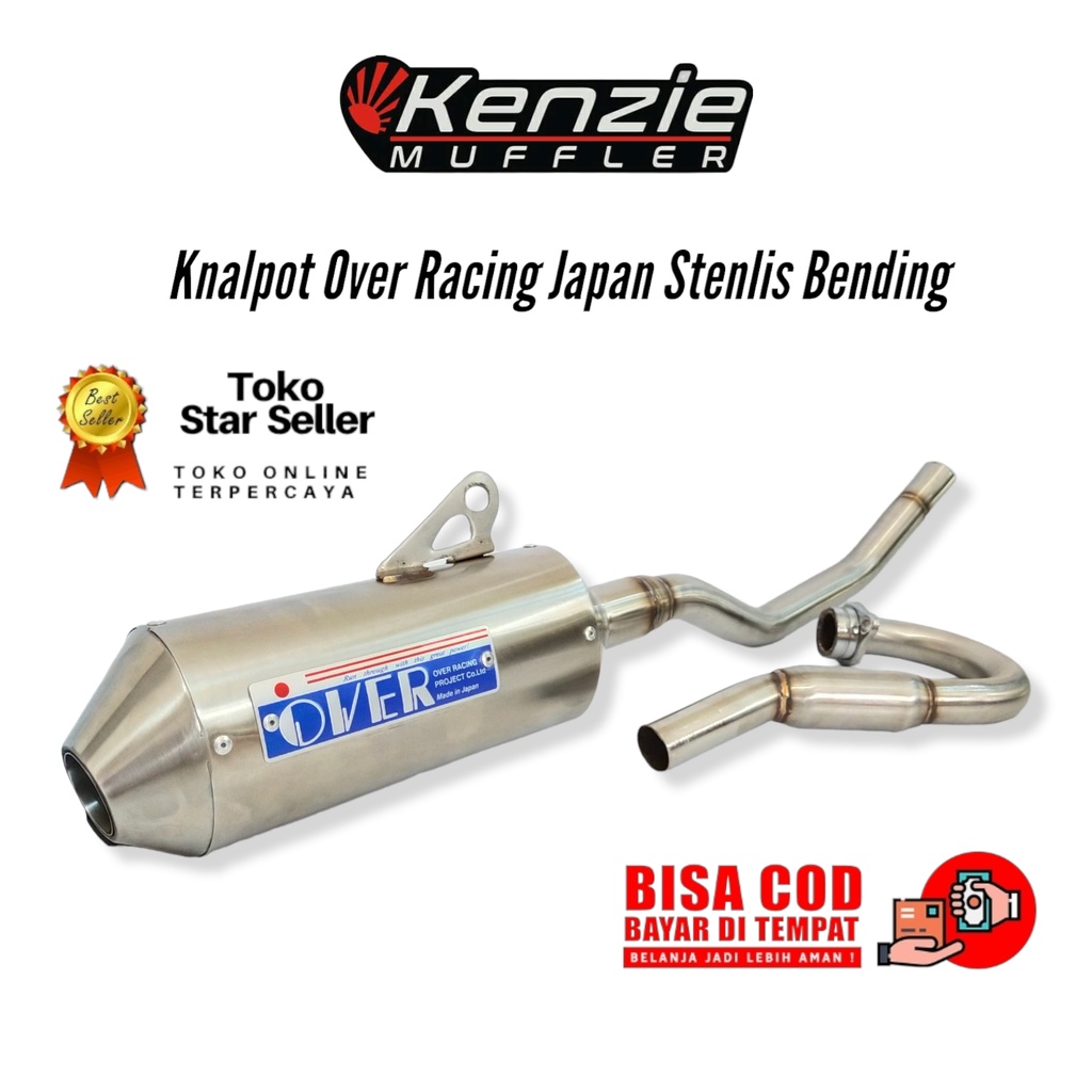 Jual KNALPOT OVER RACING JAPAN STENLIS BENDING KLX 150,DTRACKER 150,WR ...
