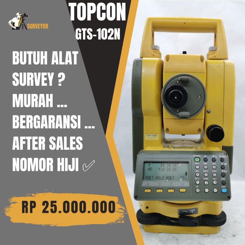 Jual TOPCON TOTAL STATION GTS-102N | Shopee Indonesia