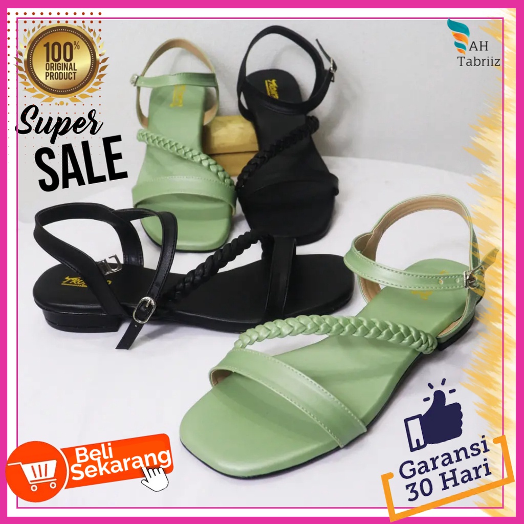 Jual SANDAL TEPLEK SENDAL WANITA CEWEK TALI FLAT GIA 403 HANGOUT JALAN ...
