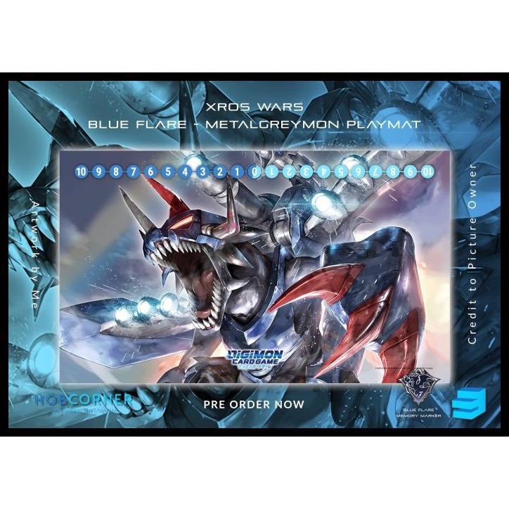 Jual TERMURAH DIGIMON CARD GAME "BLUE FLARE METALGREYMON" PLAYMAT ...