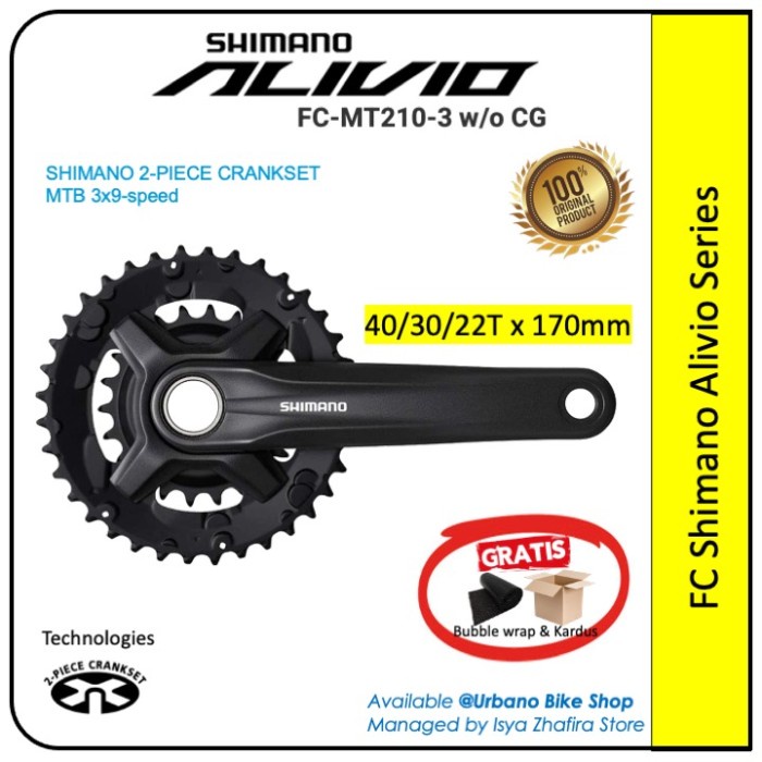 Jual CRANKSET CRANK SHIMANO ALIVIO FC MT210 3 40 30 22 22T X 170MM | Shopee Indonesia
