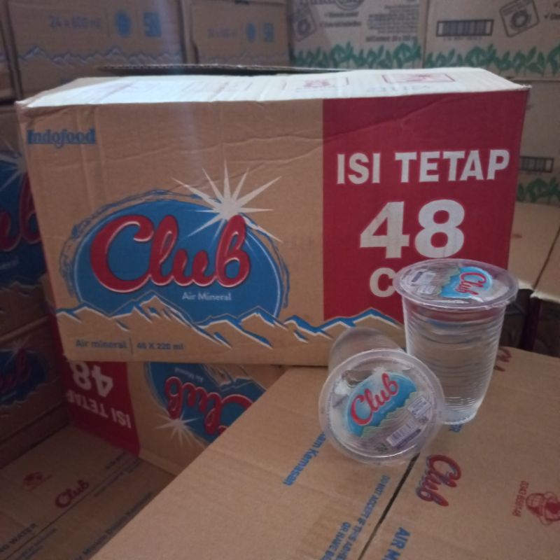 Jual club gelas 220ml 1 dus isi 48 cup | Shopee Indonesia