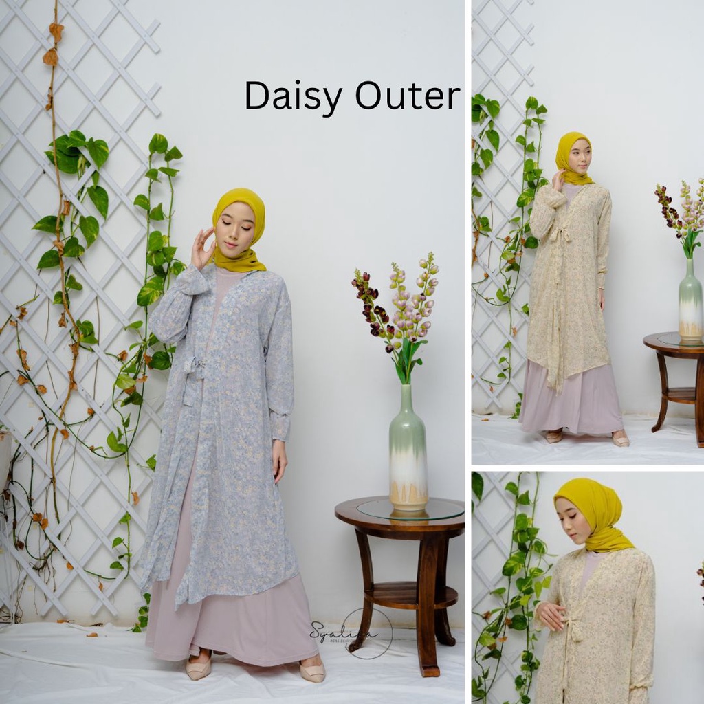 Jual Syalifa Hijab - Daisy Outer Wanita Premium | Shopee Indonesia