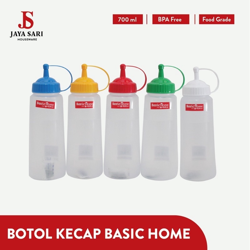 Jual BOTOL KECAP - SAOS - MAYONES BASIC HOME 700 ML / BTS-3 RASSA SAUCE KEEPER 700 ML BASIC HOME ...