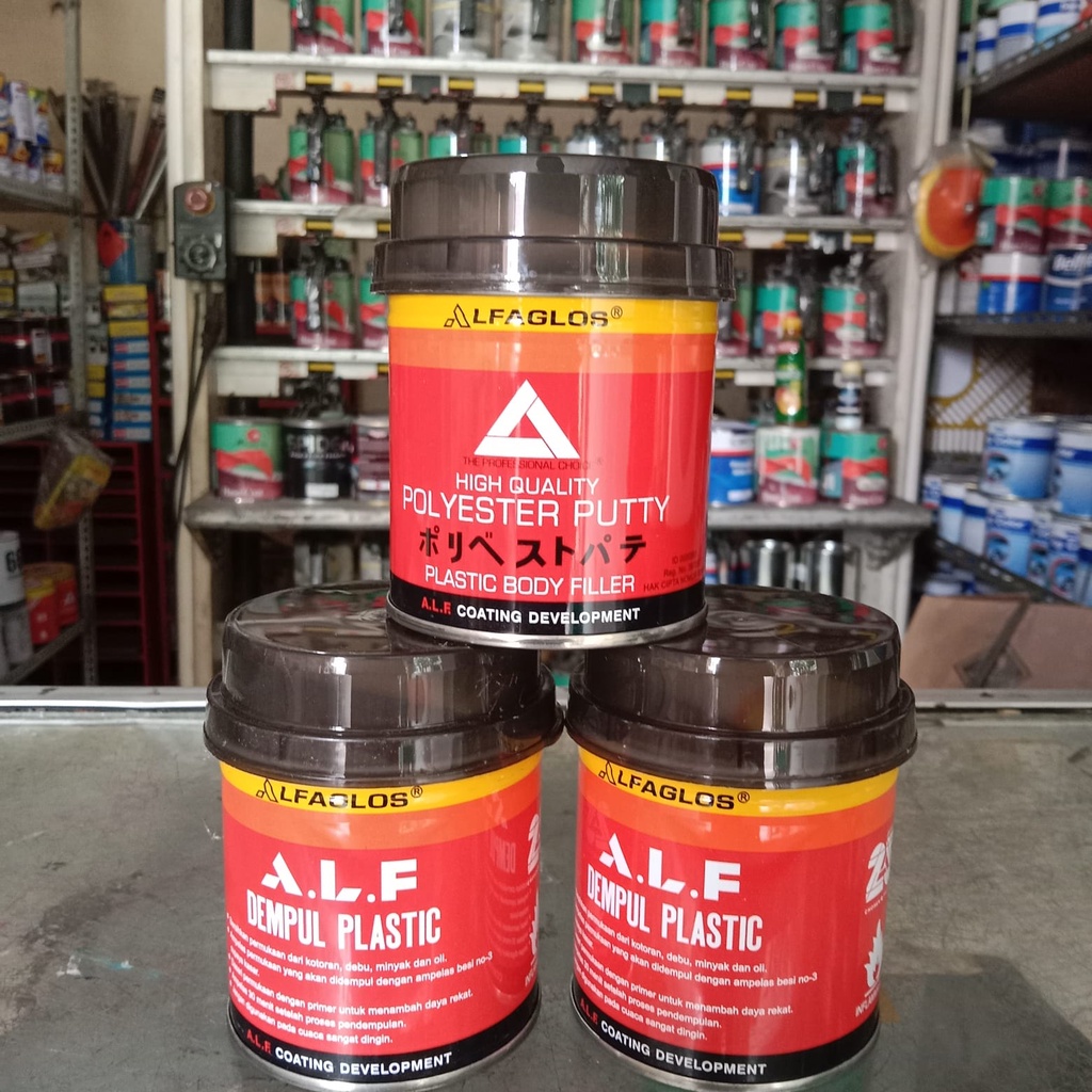 Jual Dempul Alfaglos 250 gram / Dempul + Hardener / Dempul Plastik ...