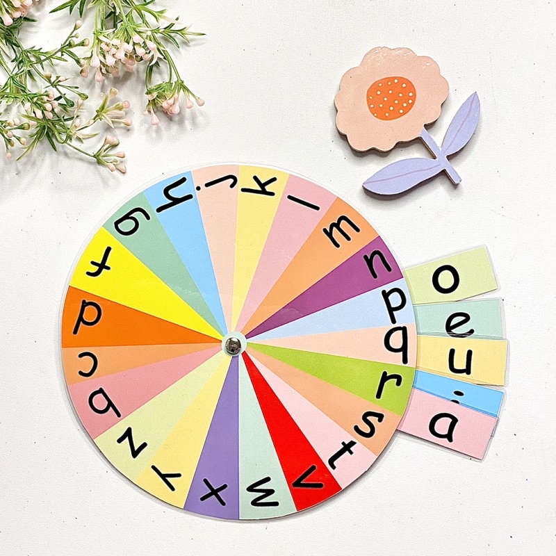 Jual Neenkids Mainan Montessori Huruf Putar Menempel Puzzle Edukasi ...