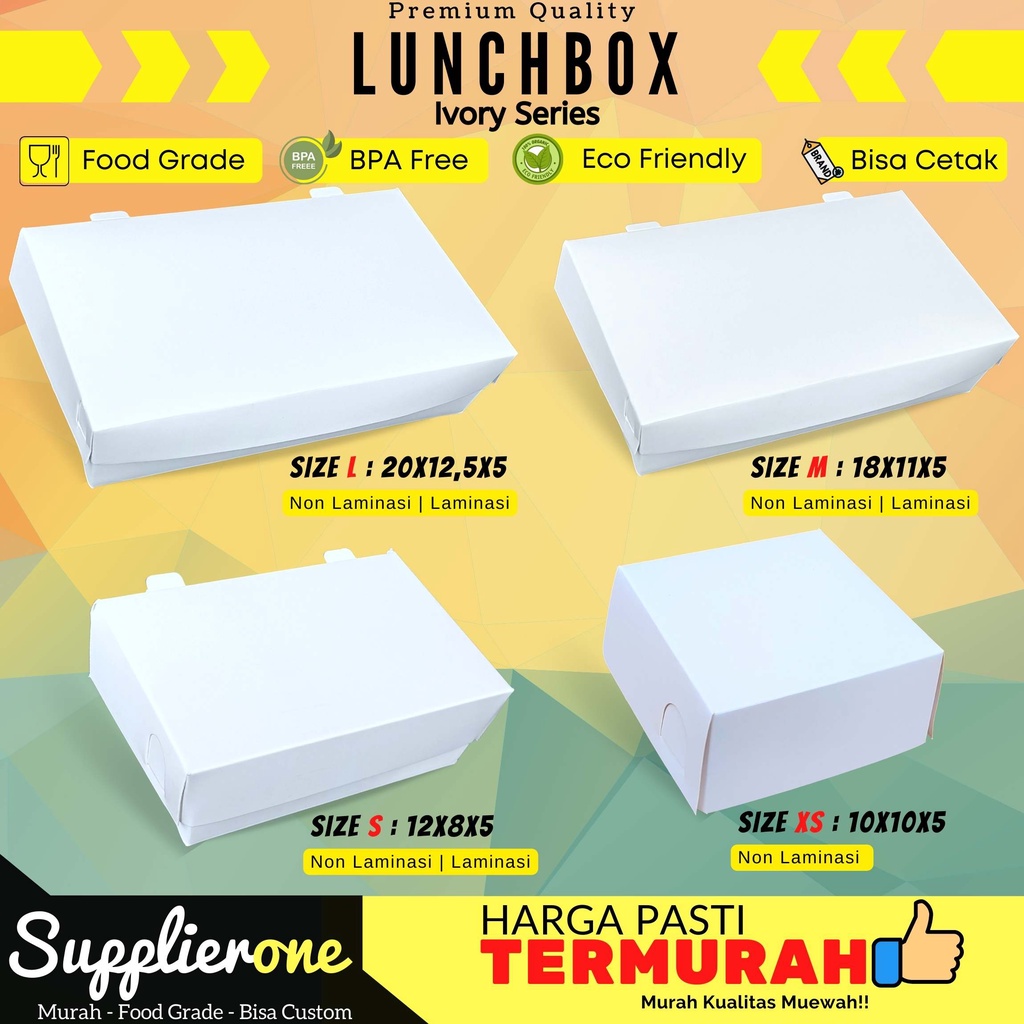 Jual Lunch Box Paper Ivory / Paper Lunch Box / Kemasan Ayam Geprek ...
