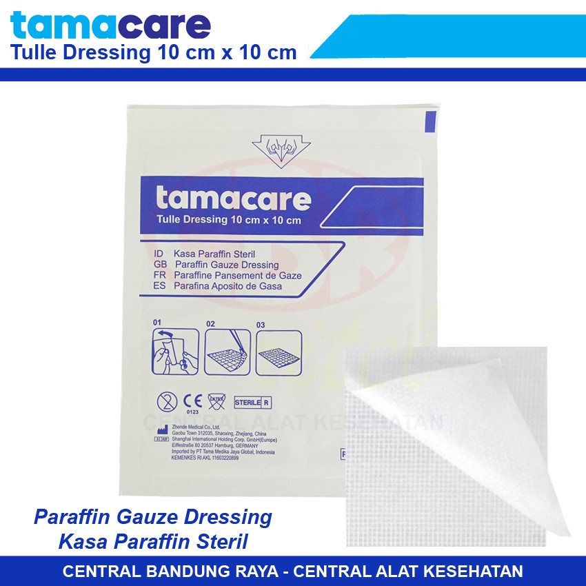 Jual TAMACARE Tulle Dressing 10 x 10 cm | Kasa Paraffin Steril Penutup ...