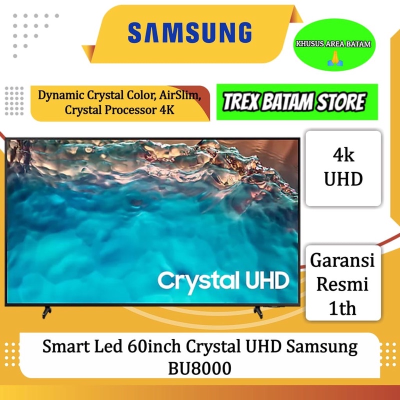Jual SAMSUNG 60BU8000 SMART TV 60 INCH 4K CRYSTAL UHD (BATAM) | Shopee ...