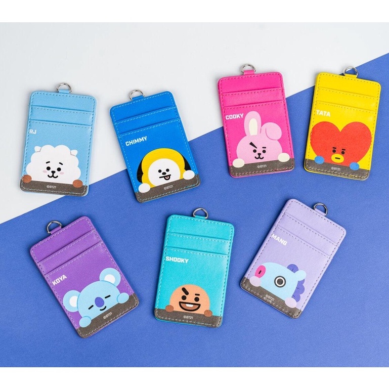 Jual ORIGINAL BT21 Card Pocket Lanyard Tata Cooky Chimmy RJ (tidak termasuk tali) | Shopee Indonesia