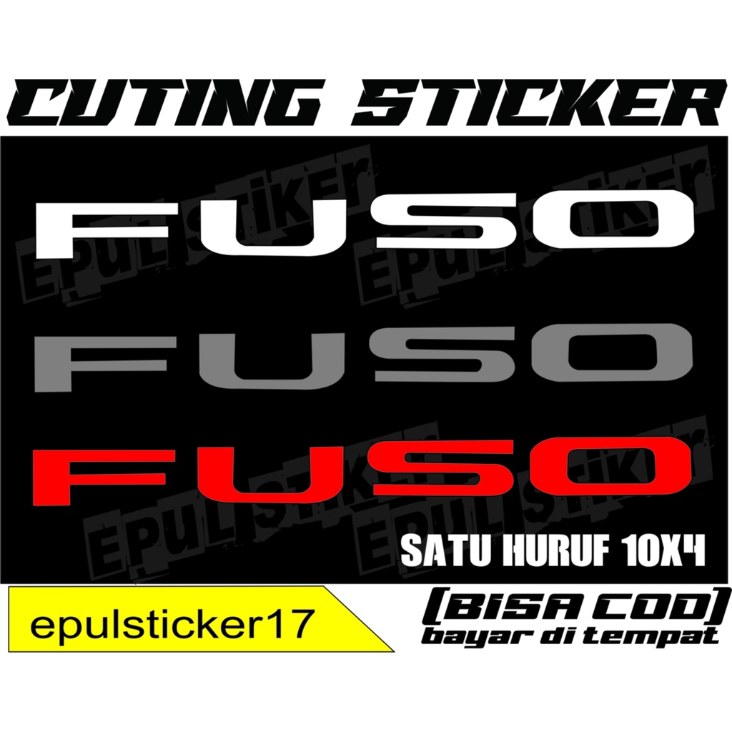 Jual SETIKER CUTING TULISAN FUSO.STIKER CUTING TRUCK FUSO | Shopee ...