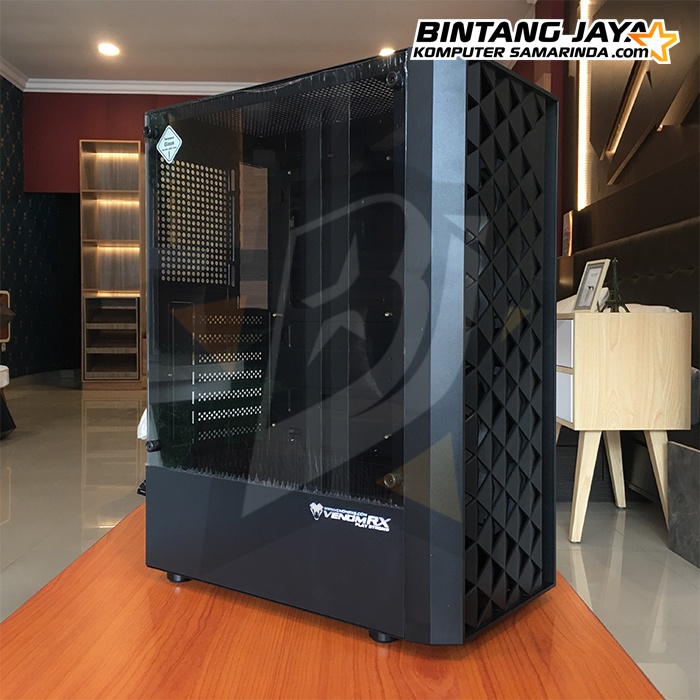 Jual Casing PC Gaming ATX VenomRX ARASAKA + 2 Bonus Fans BLACK | Shopee Indonesia