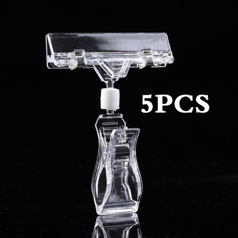 Jual 5PCS jepitan promo Penjepit Label Papan Tag Hanger Transparan 11cm ...