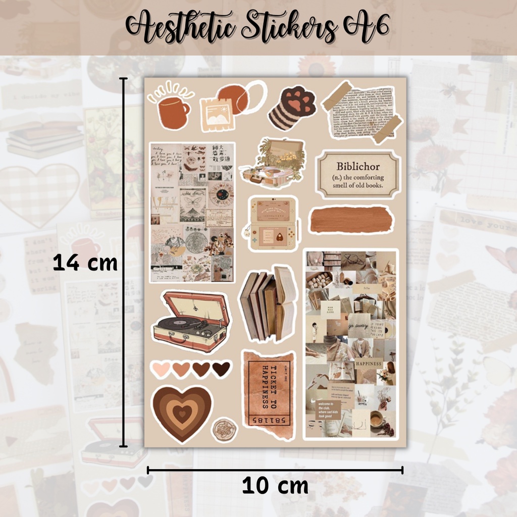 Jual Sticker Aesthetic Journal Scrapbook Tumblr Diary Notebook Stiker ...