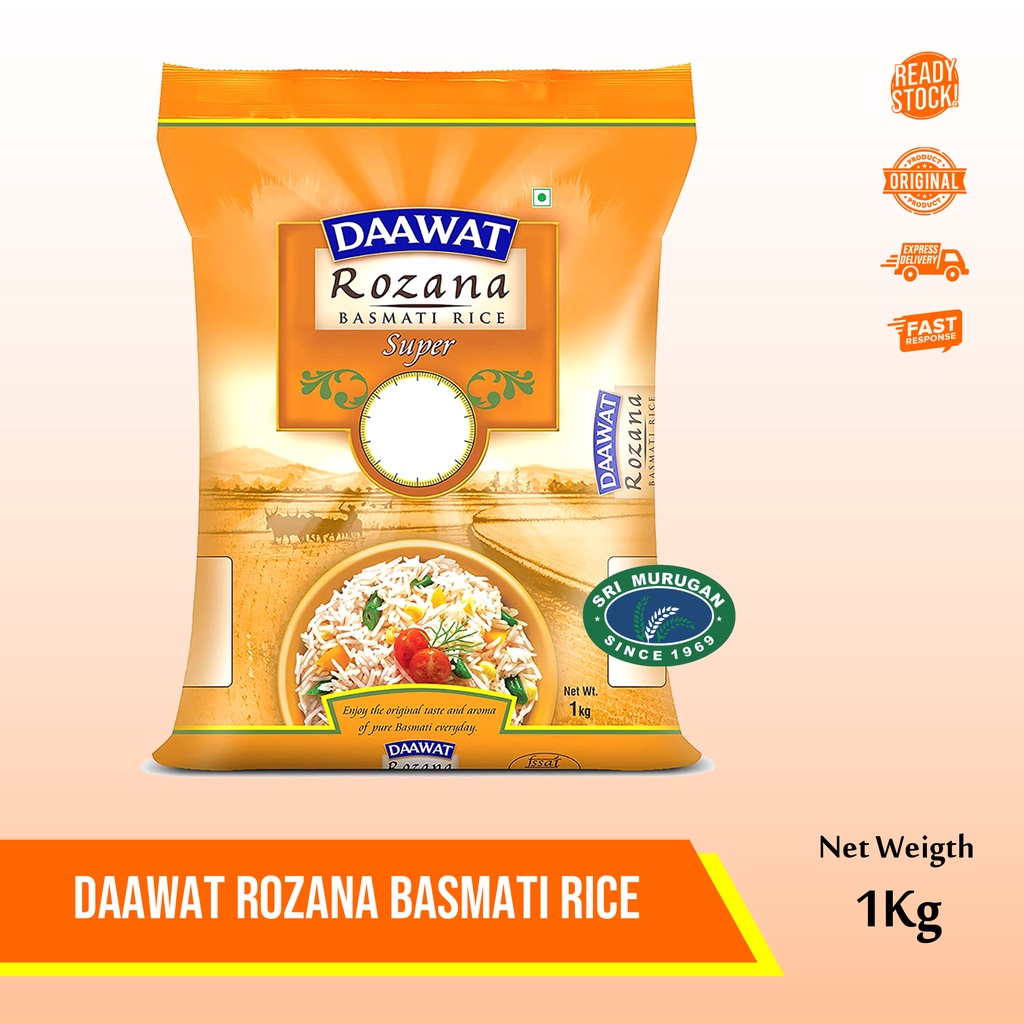 Jual DAAWAT ROZANA SUPER BASMATI RICE 1 Kg | Shopee Indonesia