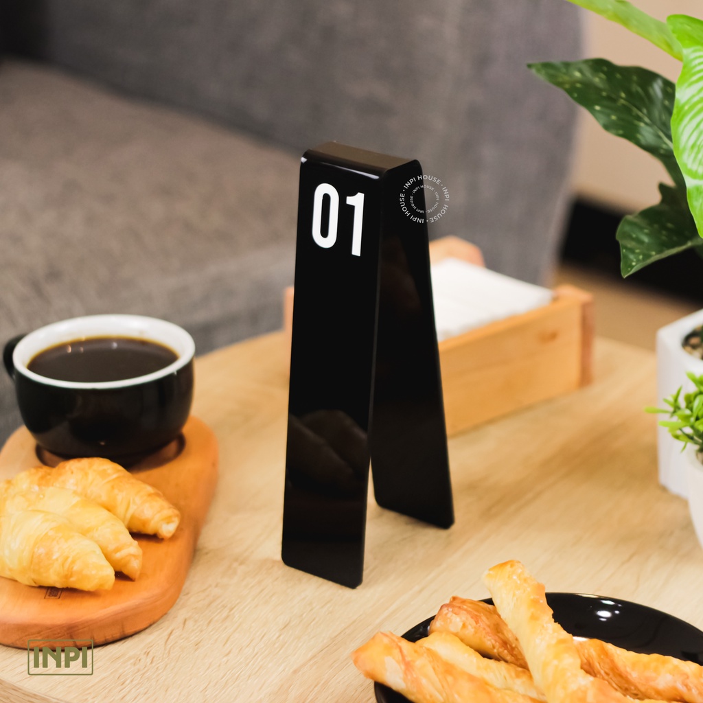 Jual Nomor Meja Akrilik Papan Tanda Nomor Meja Tinggi 20 CM - INPI ...