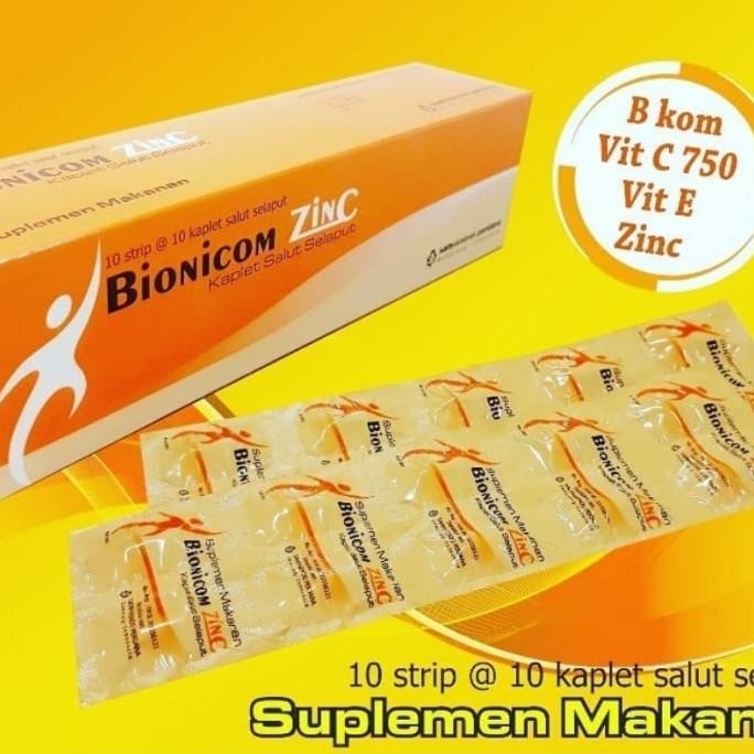 Jual Bionicom Zinc Multivitamin 1 box 100 tablet | Shopee Indonesia