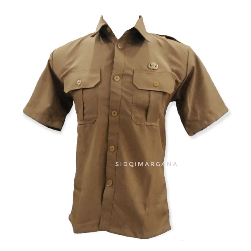 Jual Seragam PDH Seragam PNS warna Khaki seragam Pemda Coklat | Shopee ...